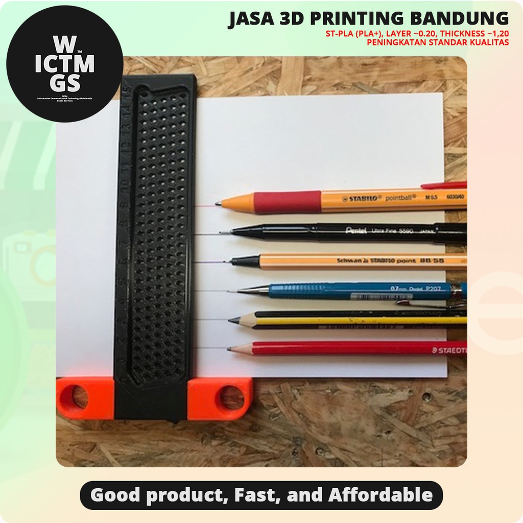 Jual Penggaris Geser Kayu Sliding Ruler Wood 3D Print Bandung WICTMGS ...