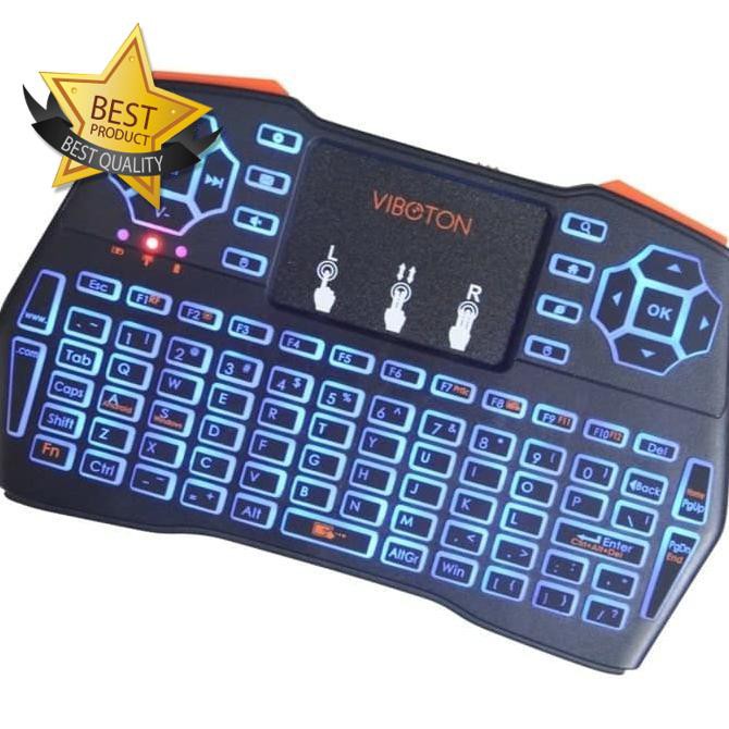 Jual Viboton I8 Plus Wireless Keyboard 3-Colorbacklight (Biru,Hijau ...