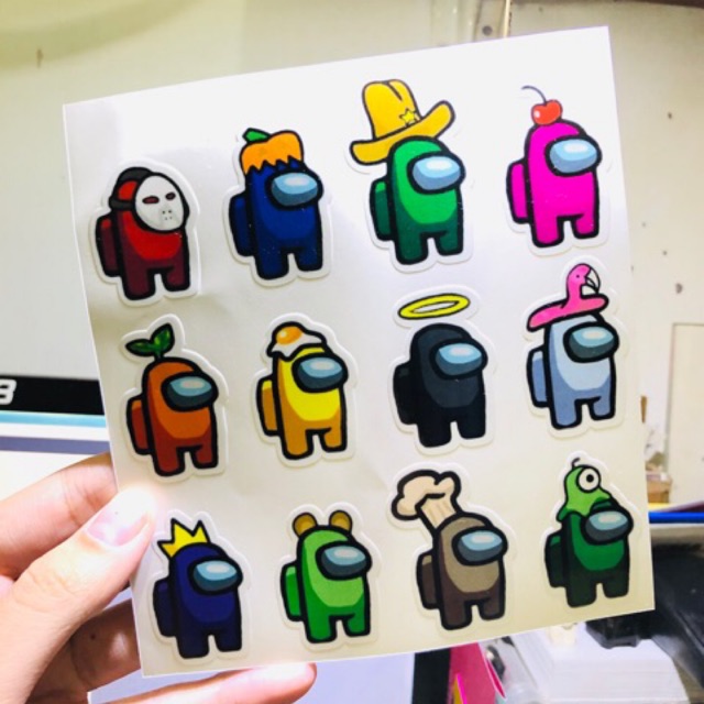 Jual Sticker AMONG US decal model baru isi 12 pcs | Shopee Indonesia