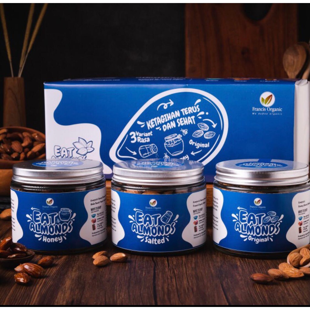 Jual Francis Organic - Three In One Almond variety 3 rasa Almond dalam ...