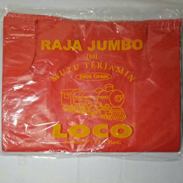 Jual Kantong Plastik Kresek Loco 50 Cm Merah HDPE 1000 Gr Raja Jumbo ...