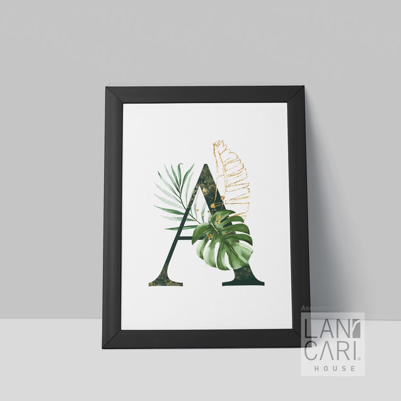 Jual Inisial Frame A Dekorasi Nama Wedding Name Sign Flowers Pigura ...