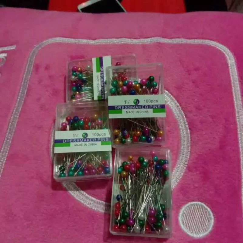 Jual Jarum pentul stainlis/jarum pentul hijab isi 100 pcs | Shopee ...