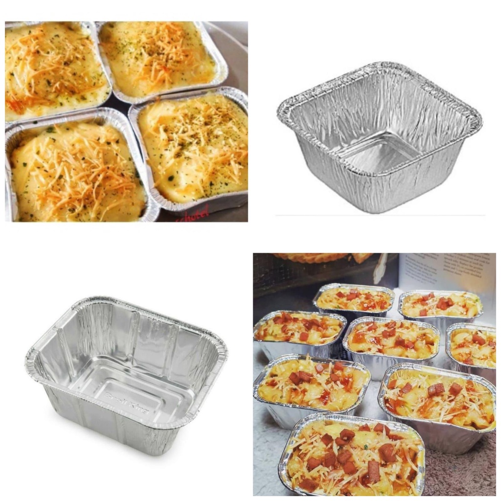 Jual (AKC) Alumunium Foil Tray/Cup Tanpa Tutup/Macaroni Schotel/Pastel Tutup | Shopee Indonesia