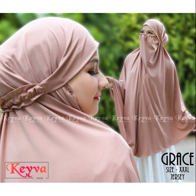 Jual Hijab Instant Grace ORI Keyva Hijab | Shopee Indonesia