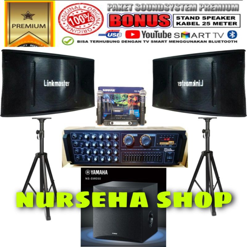 Jual Paket karaoke LINKMASTER 10 inch Plus Subwoofer YAMAHA original ...
