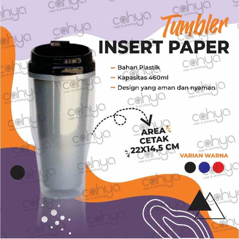 Jual TUMBLER INSERT PAPER 450ML CUSTOM | Shopee Indonesia