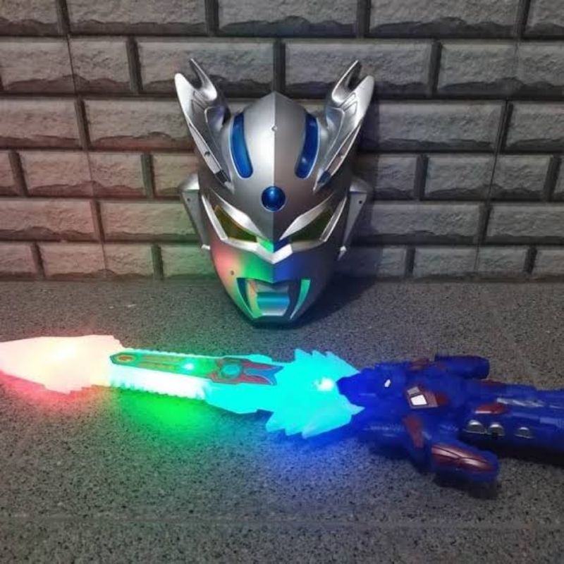 Jual 1 SET TOPENG & PEDANG ULTRAMAN LIGTH&SOUND / TOOENG SUPER HERO ...