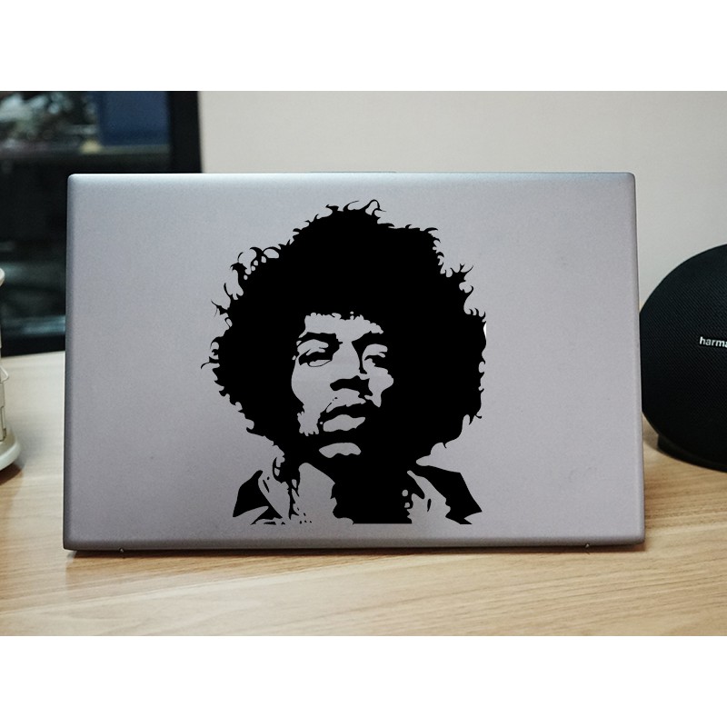 Jual stiker laptop jimi hendrix custom cutting stiker musik sticker ...
