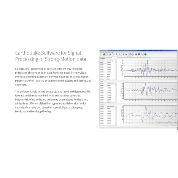 Jual Earthquake Software for Signal Processing of Strong-Motion data ...
