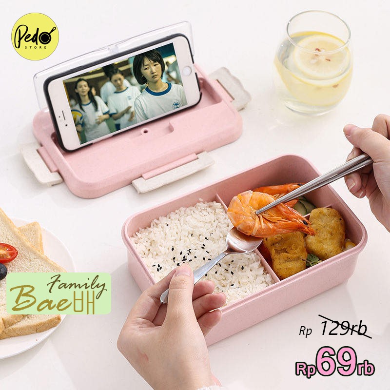 Jual BAE Family Lunch Box Set bahan GANDUM (aman + higienis) | Shopee ...