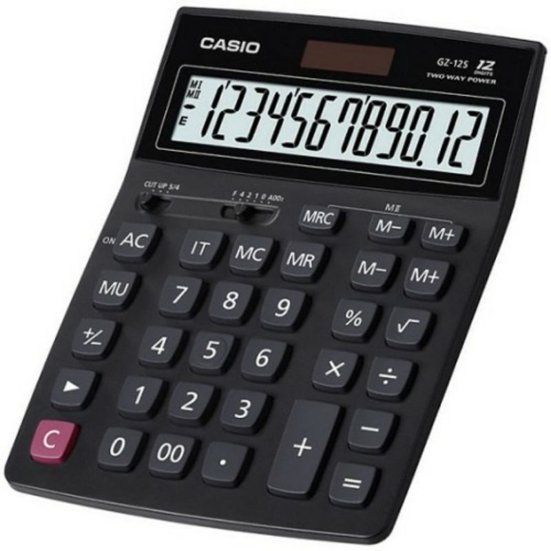 Jual CASIO KALKULATOR GZ 12 S LARGE DISPLAY TWO WAY POWER 12 DIGIT ORIGINAL ASLI | Shopee Indonesia