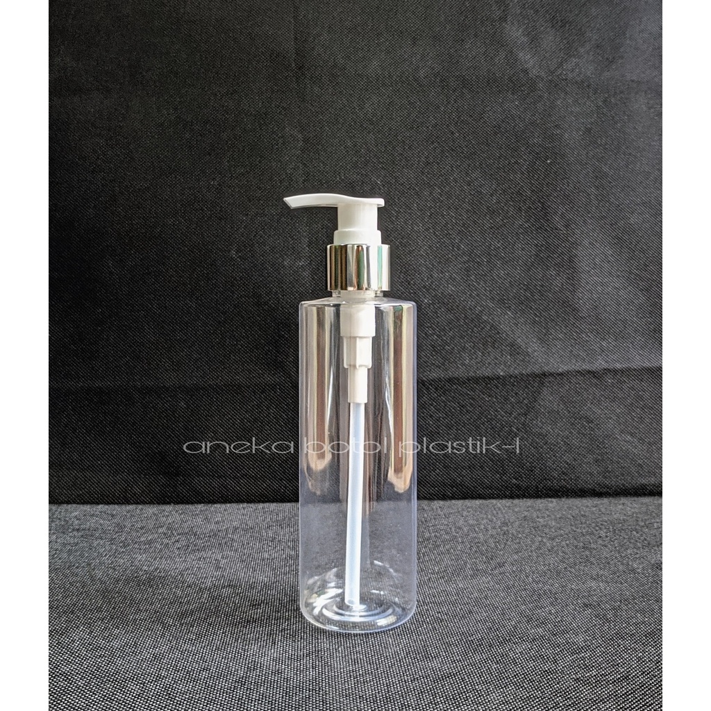 Jual Botol Plastik 250ml Bening Model Rf Tutup Pump Lotion lisd Silver ...