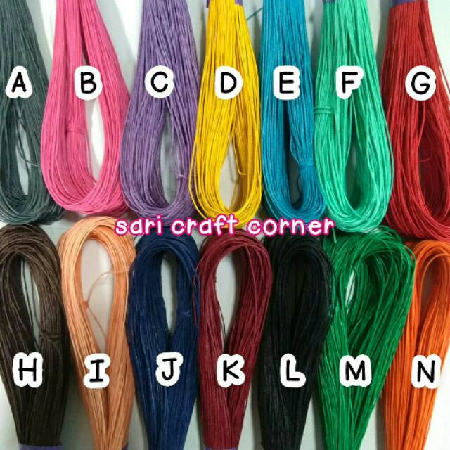 Jual Rol - Tali Kulit 1mm | Waxed Cotton Cord | Shopee Indonesia