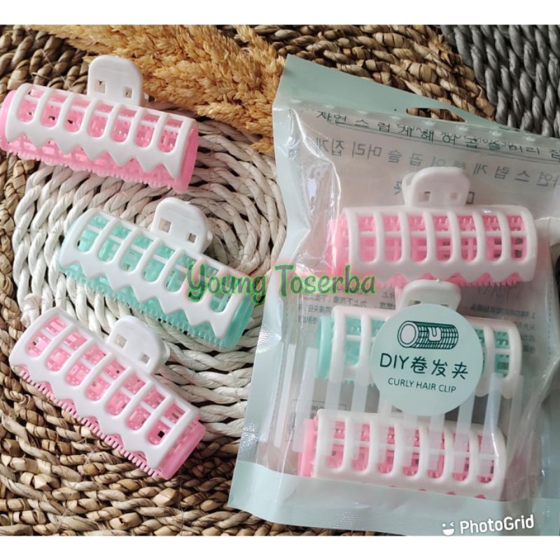 Jual 3pc!!! Roll Rambut Jepit Isi 3 / Roll Rambut kekinian 3in1 ...