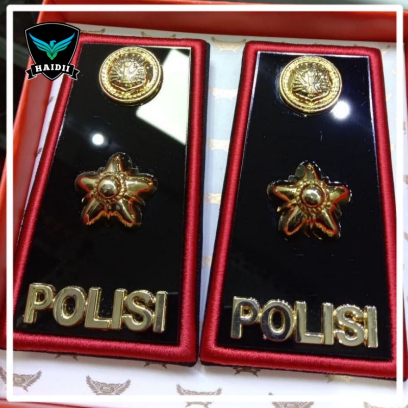 Jual Pangkat Polisi Kompol / Akbp / Kombes / Akrilik / Pangkat pdh ...