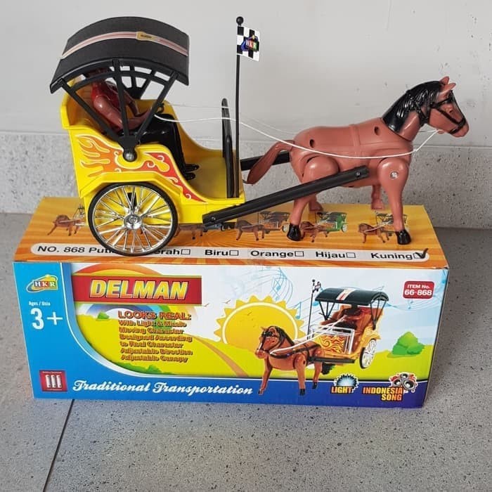 Jual Mainan Kereta Kuda Delman / Andong Mainan Miniatur Anak | Shopee Indonesia