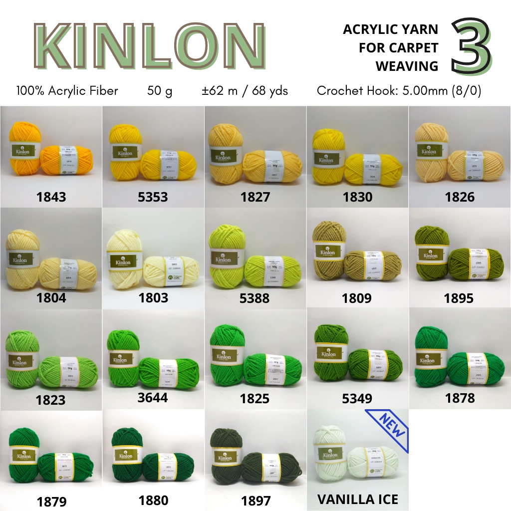 Jual PART 3 - 4 BENANG WOL KINLON ACRYLIC - Benang Rajut Karpet Akrilik ...