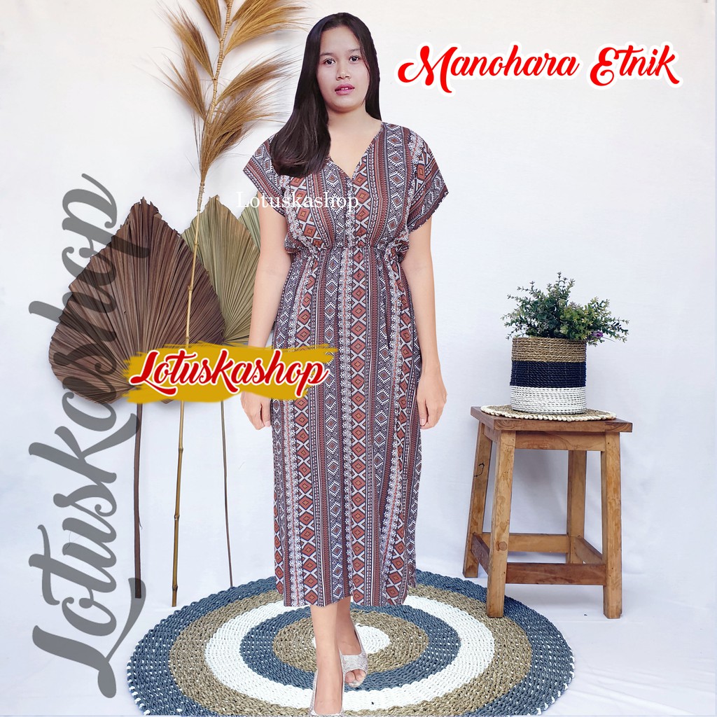Jual Dress Daster Manohara Etnik Bali Panjang | Shopee Indonesia