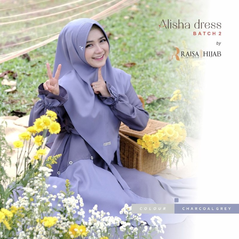 Jual Alisha Dress Two Tone by Raisa Hijab || READY STOCK | Shopee Indonesia