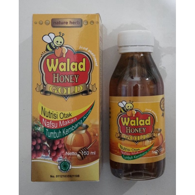 Jual Madu Anak Walad Honey Gold 150ml / Nutrisi Otak, Nafsu Makan ...