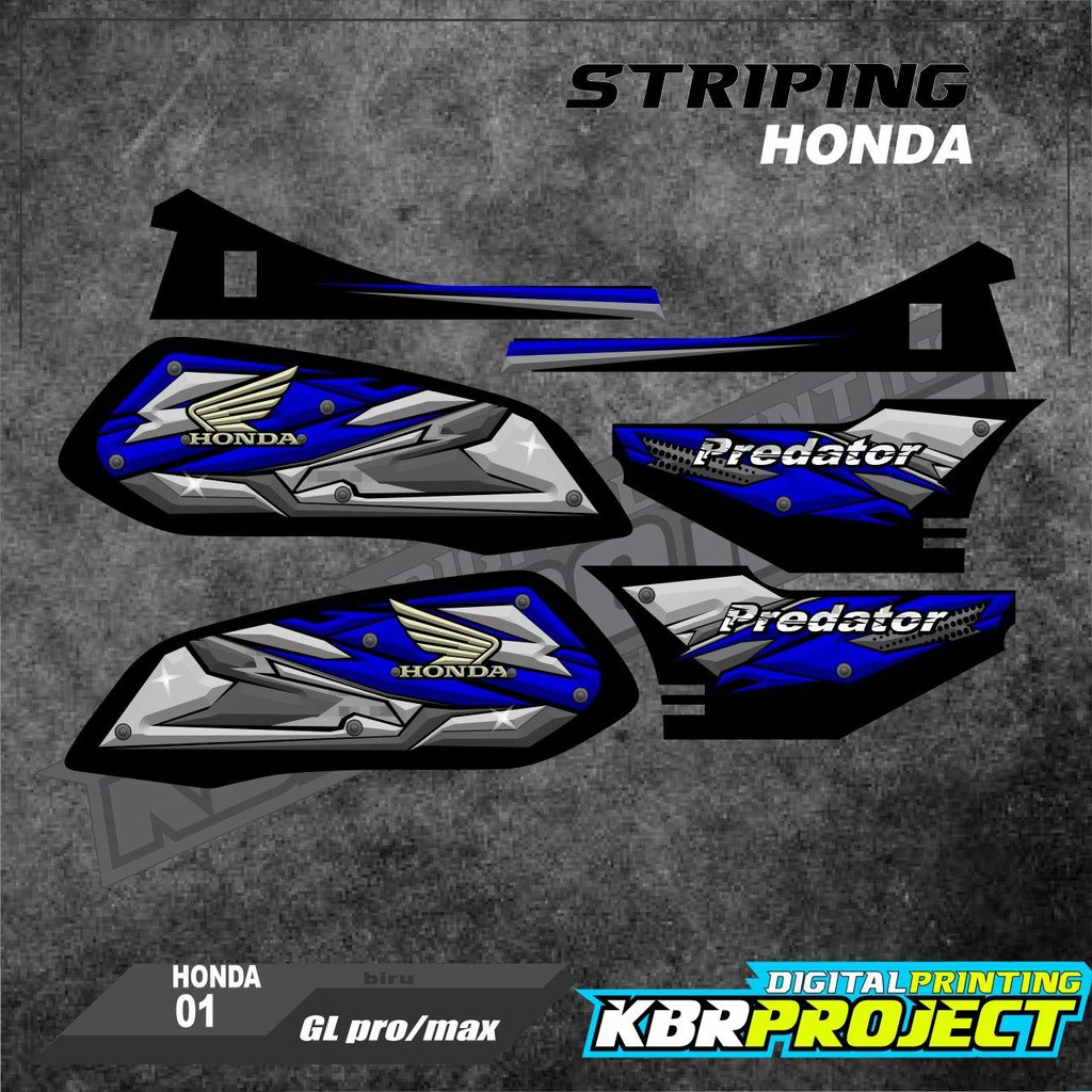 Jual (cod) GL PRO bayak warna stiker striping list motor HONDA GL PRO ...