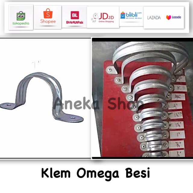 Jual Klem Omega Besi pipa 3 inch TANPA PAKU | Shopee Indonesia