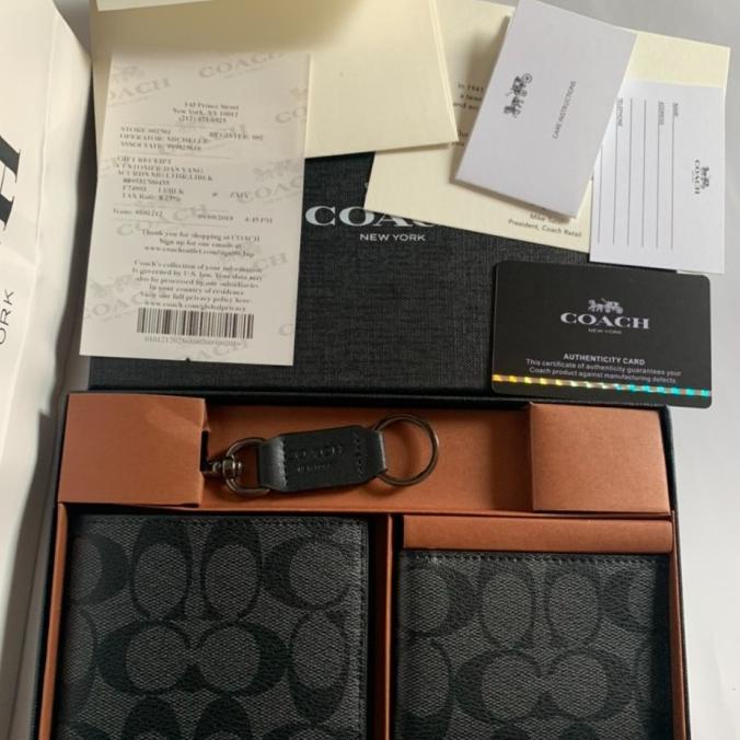 Jual (100% ORIGINAL) Dompet COACH Pria Signature Iconic FULLSET ...