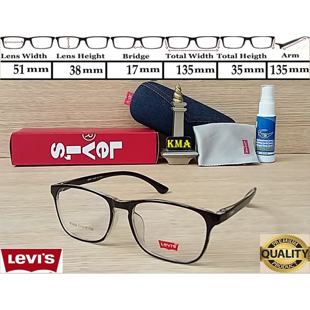 Jual frame kacamata minus / kacamata levis / frame minus / levis ...