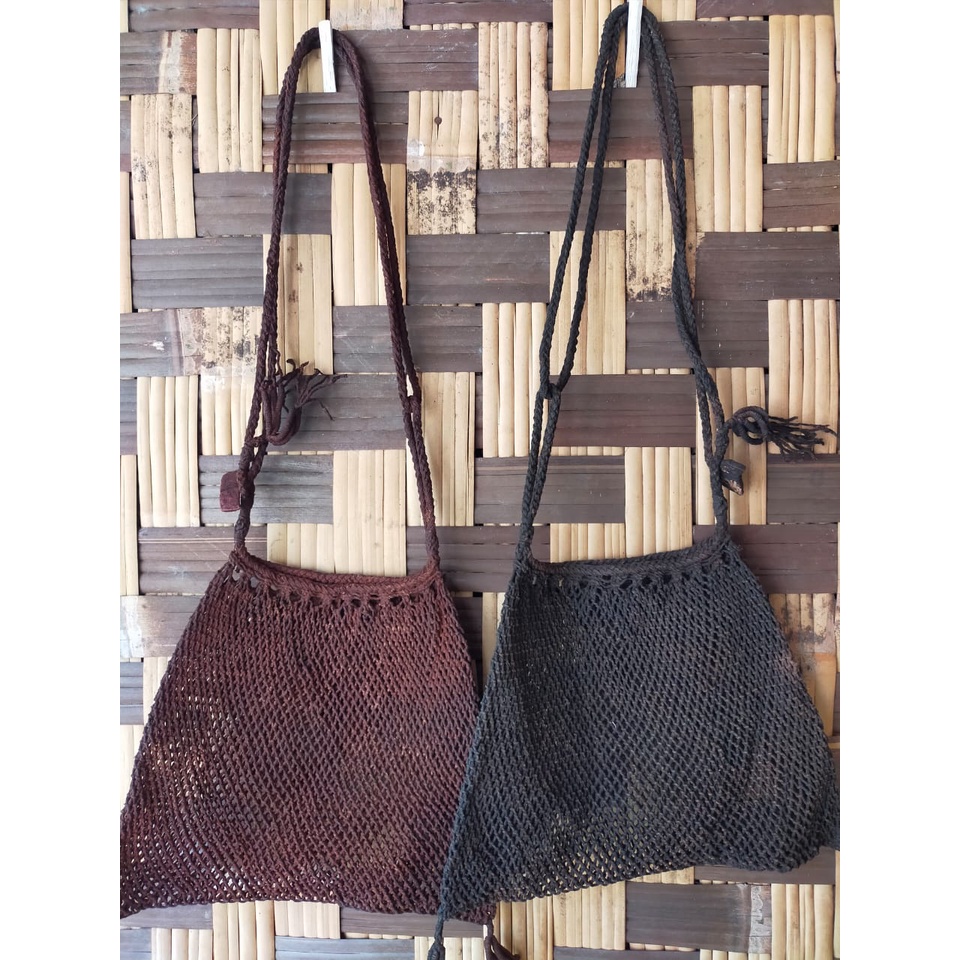 Jual Tas koja baduy bahan katun di celup pewaran alam ukuran 22x23cm ...