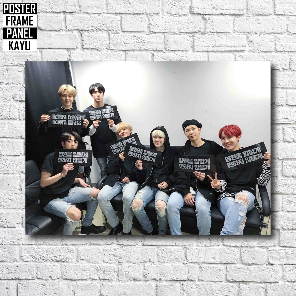 Jual Poster BTS Frame Kayu Solid A4 BTS119 | Shopee Indonesia