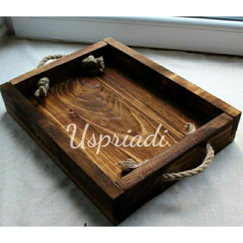 Jual Tray rustic nampan kayu rustic foto produk background | Shopee ...
