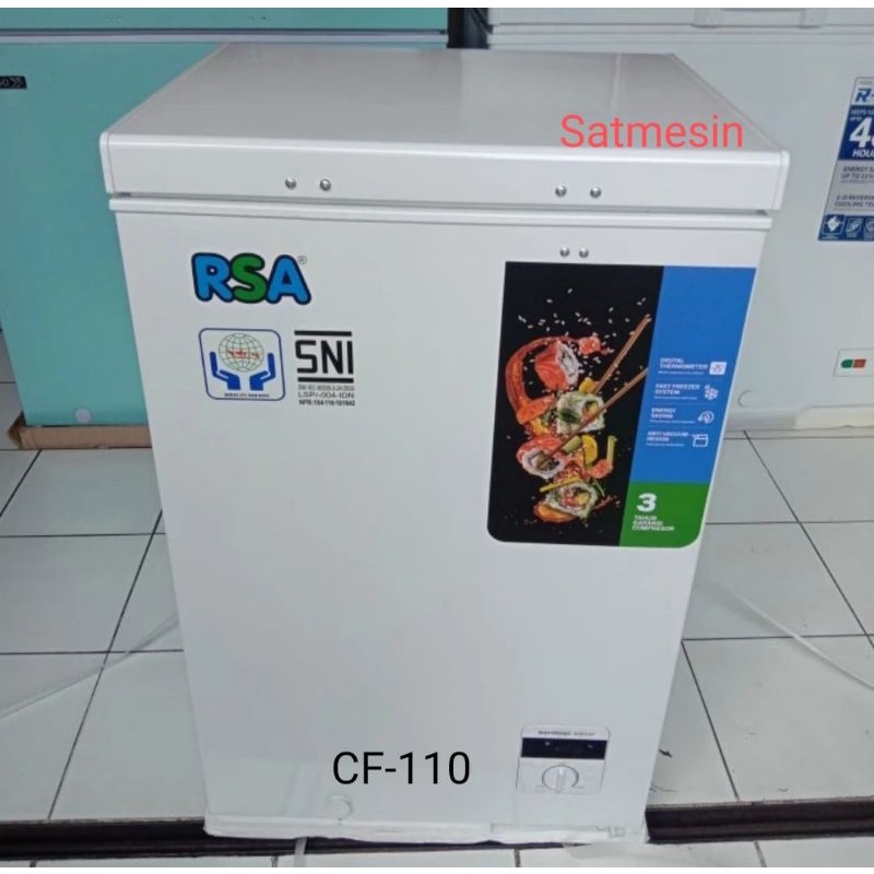 Jual chest freezer box CF-110 RSA kulkas pembeku Frozen food cf 110 ...