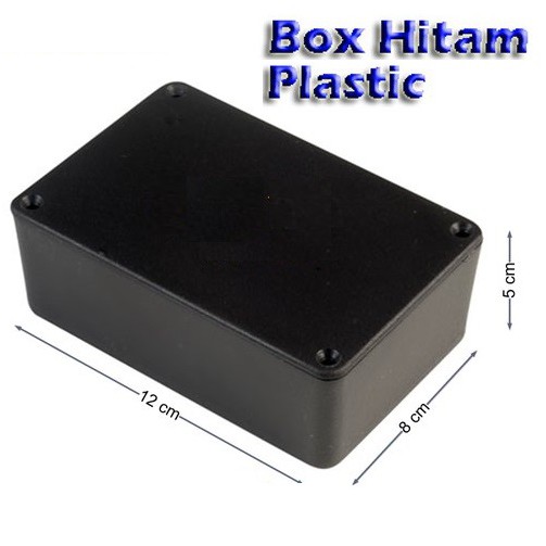 Jual Box Plastik / Kotak Plastik Hitam 12 x 8 x 5 cm Box Casing ...