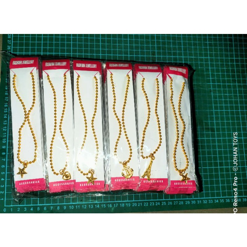 Jual Mainan Accesoris anak Kalung Emas isi 144 Pcs | Shopee Indonesia
