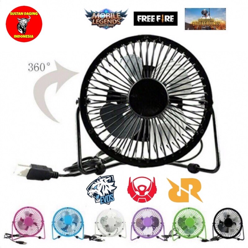 Jual Kipas Angin Besi Kecil USB 5inch/ Kipas Angin Gamers/ Kipas Angin ...