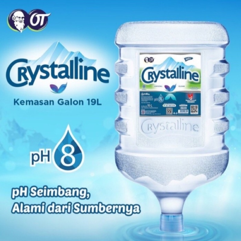 Jual Air Mineral Crystalline | Crystalin pH 8+ Galon + isi 19 liter ...