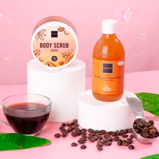 Jual Paket Pemutih Tubuh Scarlett Whitening 2 In 1 (Body Shower + Scrub ...