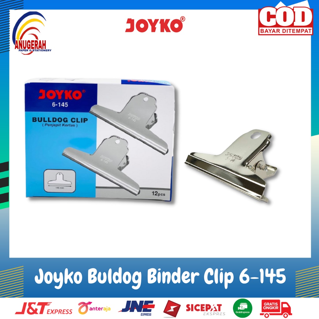 Jual Joyko Bulldog Binder Clip 6-145 (PCS) | Shopee Indonesia