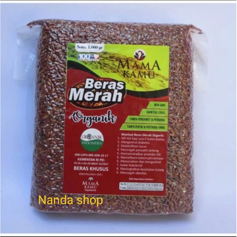 Jual MAMA KAMU Organic beras merah 1kg | Shopee Indonesia