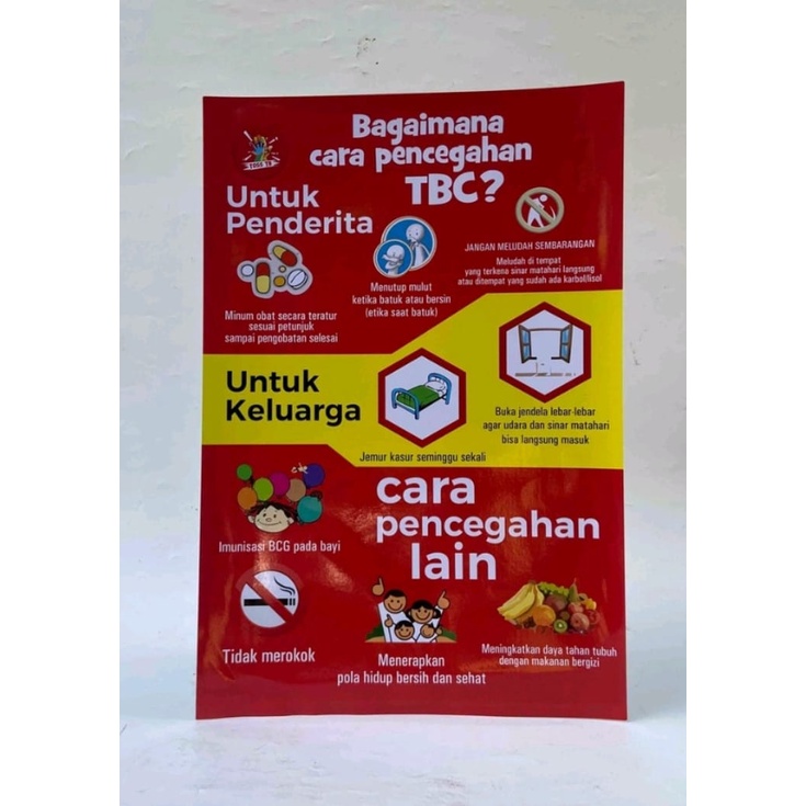 Jual Poster Kesehatan, Poster Bagaimana Cara Pencegahan TB kode 72 ...
