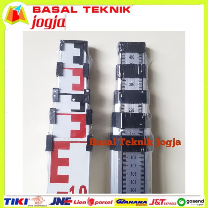 Jual Rambu Ukur Bak Ukur Survey 5 meter 5m Levelling Staff Plus Nivo ...