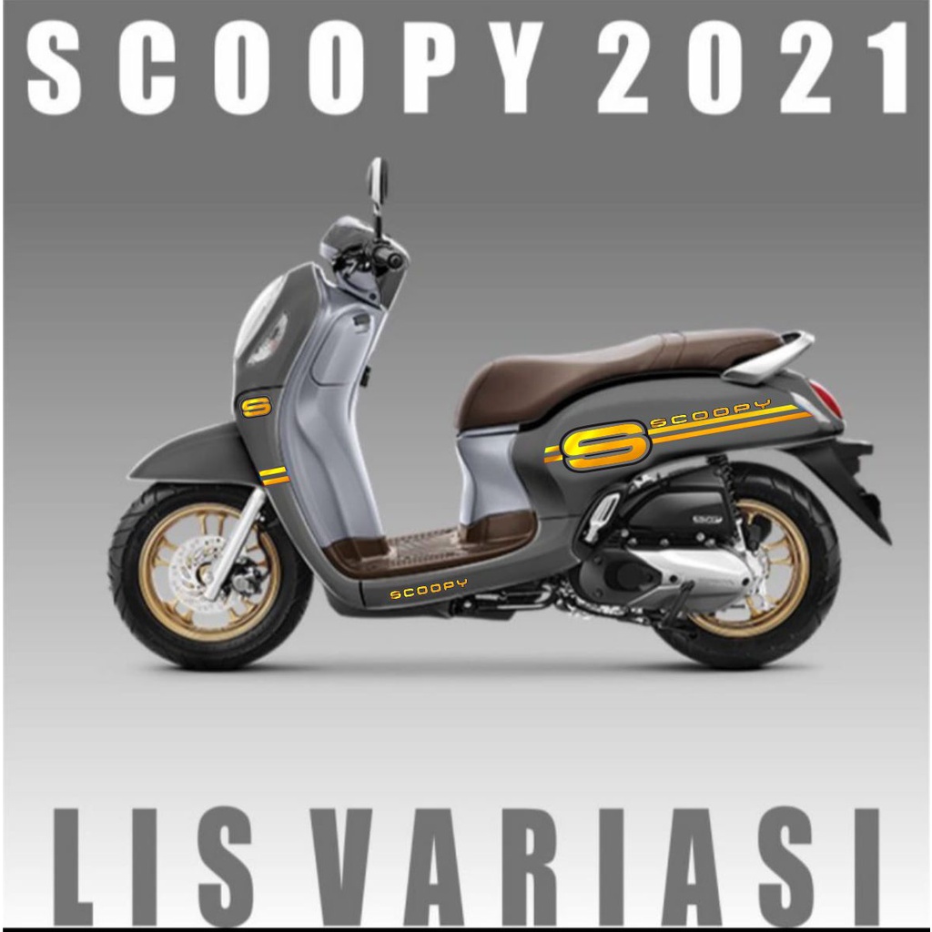 Jual STRIPING SCOOPY 2021 VARIASI STICKER LIS SIMPLE SCOOPY GOLD ...