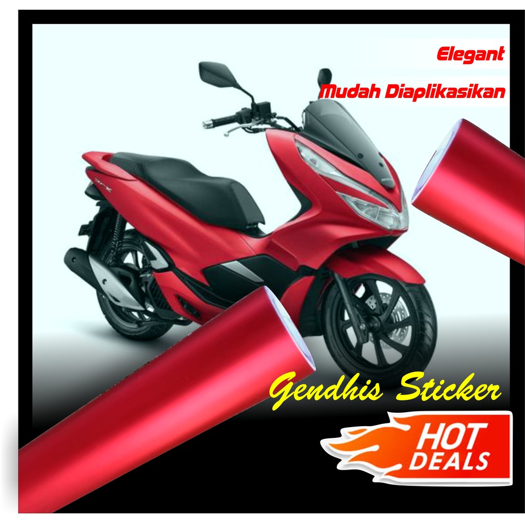 Jual skotlet merah doff metalic / red doff metalic 100 x 45 cm | Shopee ...