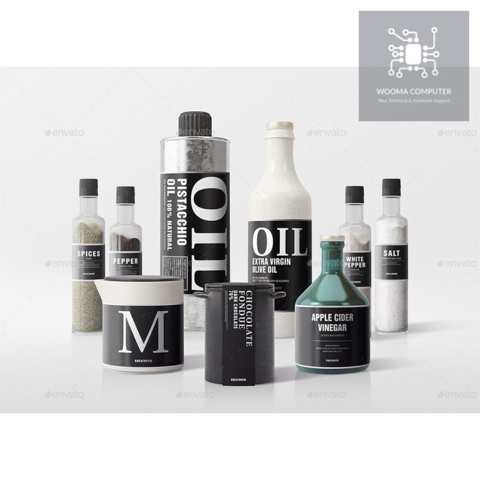 Jual Seasonings Packaging Mock Ups 2 - Wooma Computer | Shopee Indonesia