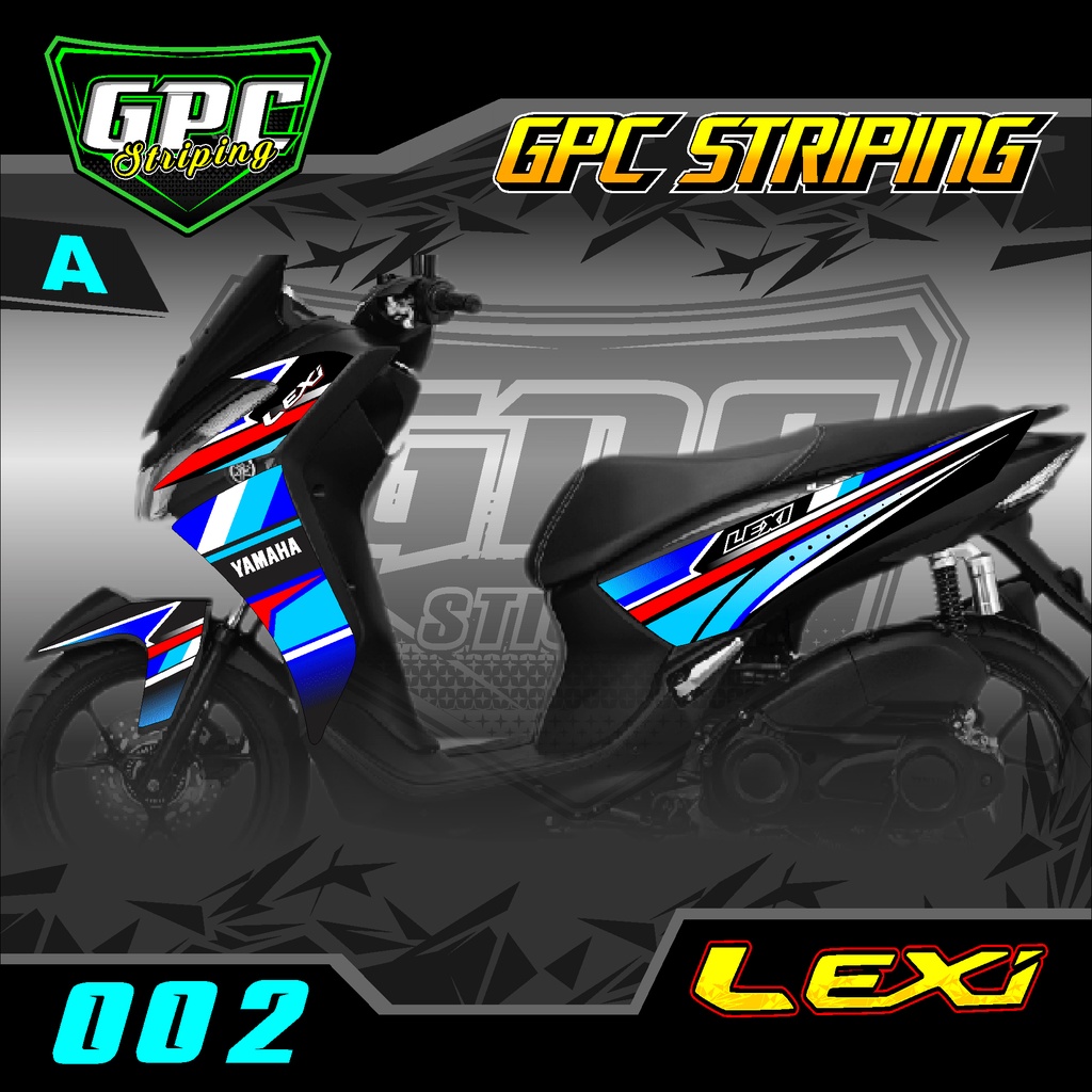 Jual Sticker Striping Sticker Yamaha Lexi 002-Variasi List Motor Lexi ...