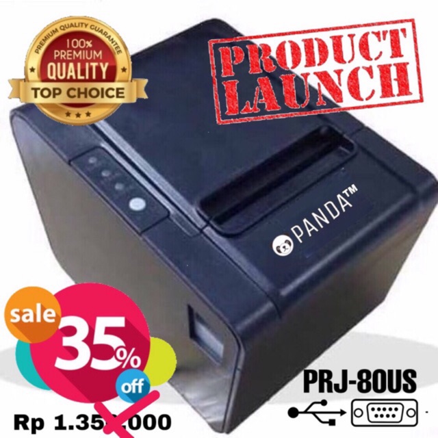 Jual POS MINI PRINTER KASIR 80 MM THERMAL PANDA PRJ-80US USB-SERIAL-AUTO CUTTER 250MM PER DETIK ...