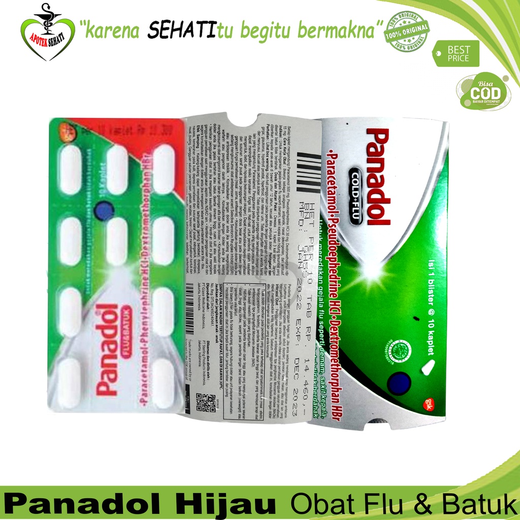 Jual Panadol Hijau Cold And Flu 10 Kaplet Obat Flu & Batuk | Shopee ...