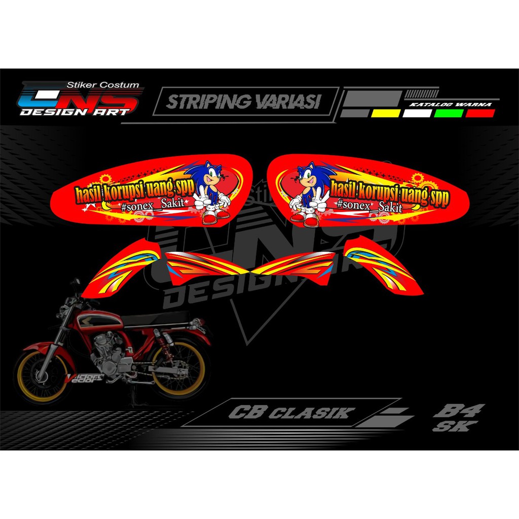 Jual sticker striping variasi motor cb klasik | Shopee Indonesia