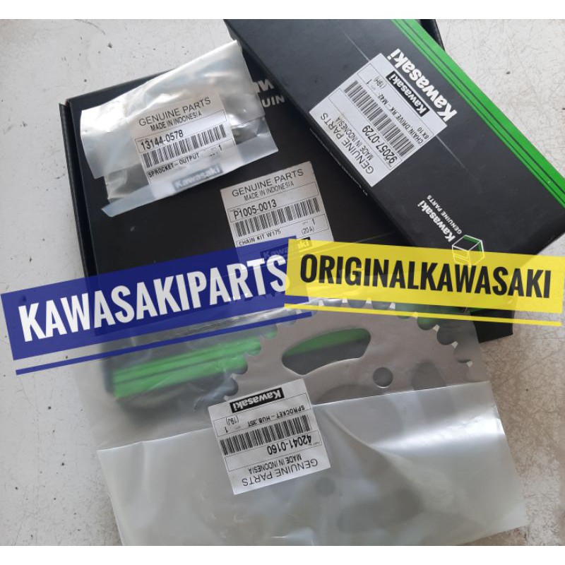Jual gir gear set gigi tarik W175 W 175 W175 TR ori kawasaki | Shopee ...